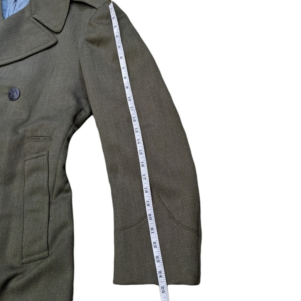 Us Marine Corps Wool Trench Overcoat - Gem